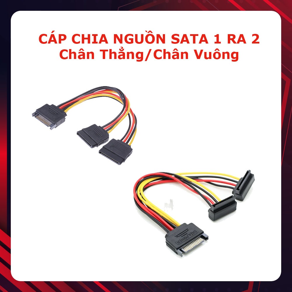 Cáp chia nguồn SATA 1 ra 2 (Chân thằng/Chân vuông góc) | Shopee Việt Nam