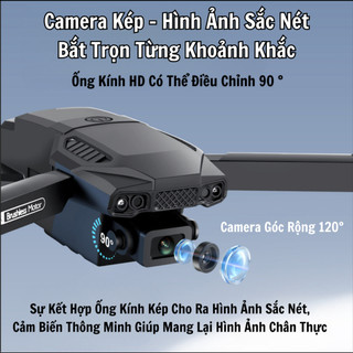 Flycam mini 4k giá rẻ, Drone động cơ không chổi than, Fly Cam F198 Pro ...