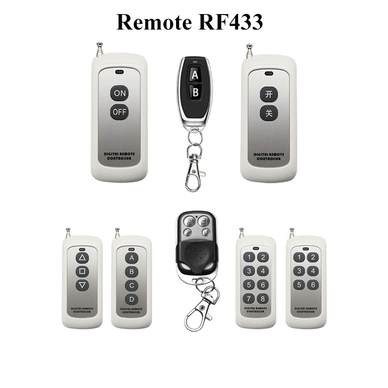Bộ tay điều khiển từ xa RF433 ,Remote RF433 loại 2 nút ,4 nút,8 nút ...