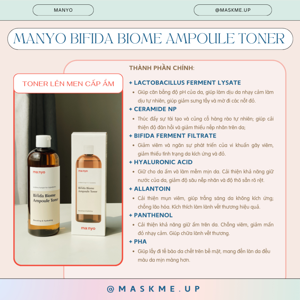 Toner MANYO dưỡng chứa lợi khu.ẩn cân bằng da BIFIDA BIOME AMPOULE ...