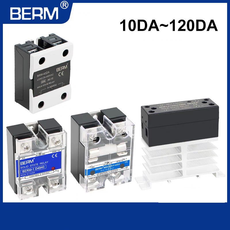 [ Chính hãng] rơ le bán dẫn SSR 25DA 40DA 75DA 100DA Berm 1D-4825 4840 ...