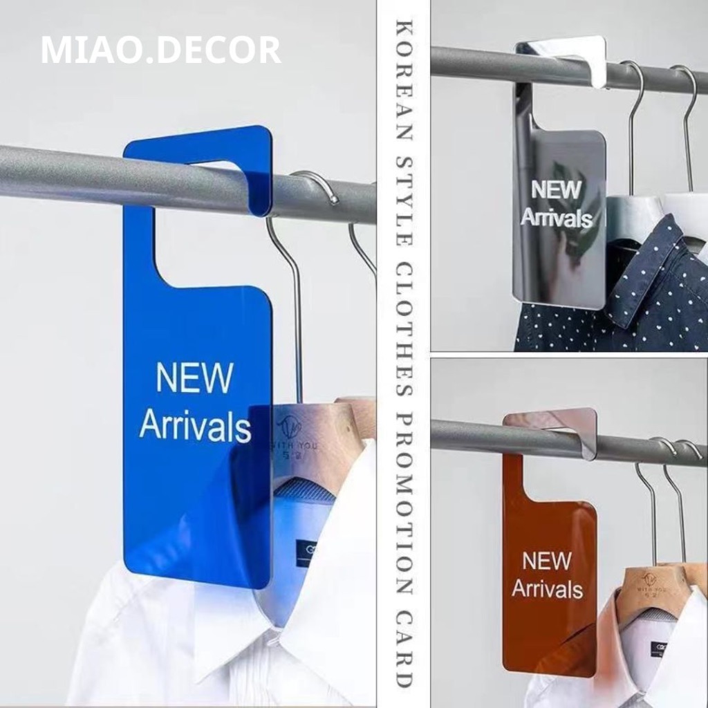 Thẻ treo quần áo NHẬP NEW ARRIVALS , SALE tag treo trong suốt nhựa mika ...
