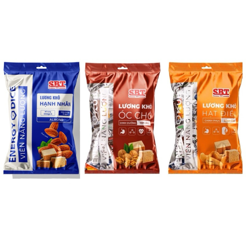 LƯƠNG KHÔ MINI SBT ENERGY DICE GÓI 475G GẠO LỨT/ HẠT ĐIỀU/ ÓC CHÓ/ HẠNH ...