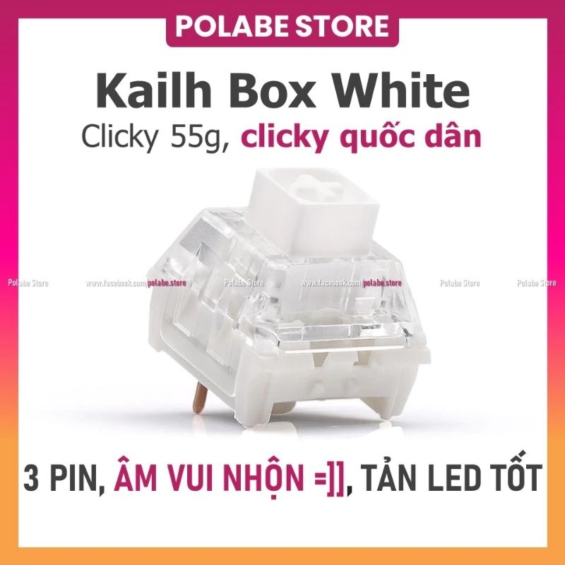 Switch Kailh Box White V2 clicky switch bàn phím cơ Polabe Store ...