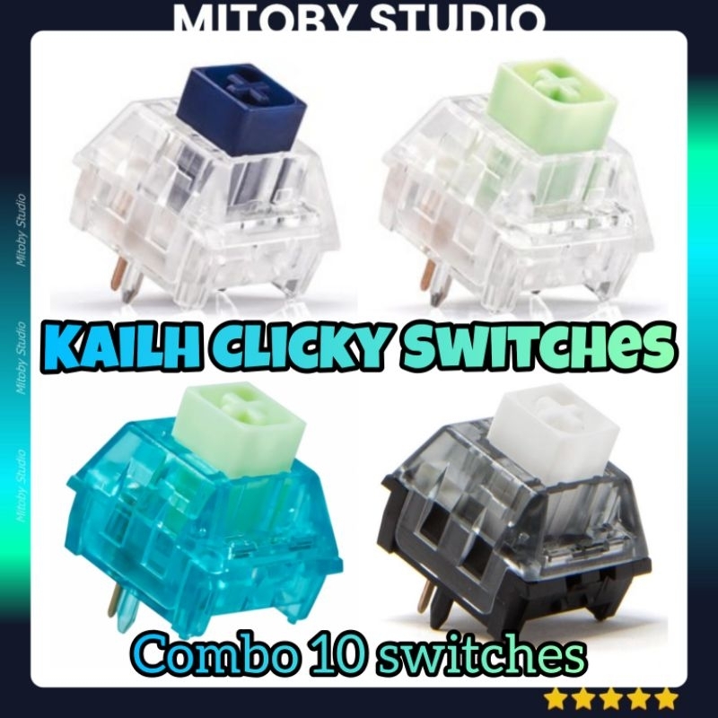 Kailh Box Summer Crystal Jade Navy Kailh Box White V2 clicky switch ...
