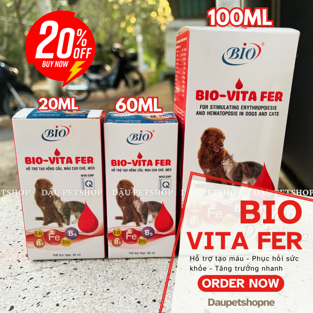BIO-VITA FER - Thức ăn bổ sung Vitamin và Khoáng Hỗ Trợ Tạo Hồng Cầu và ...