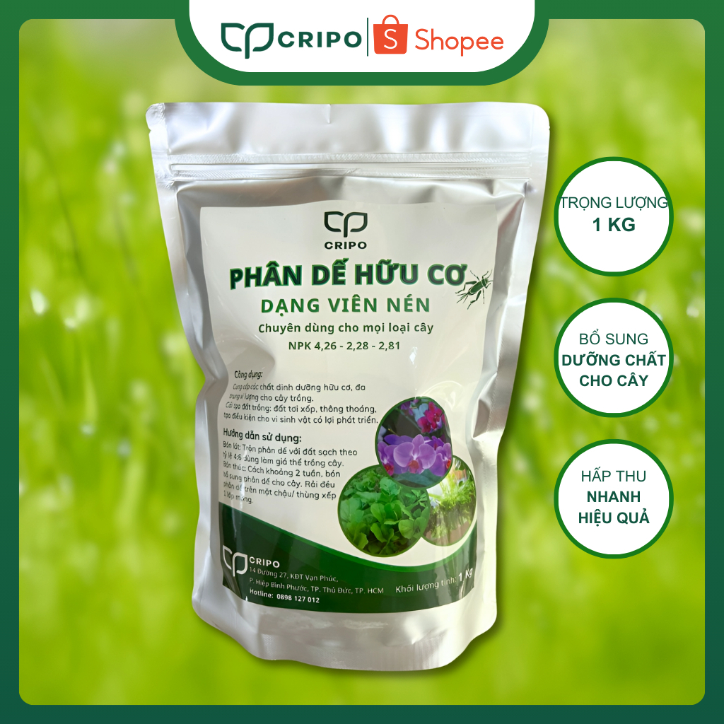 Phân dế hữu cơ CRIPO - Phân bón hữu cơ giàu chất dinh dưỡng cho cây ...