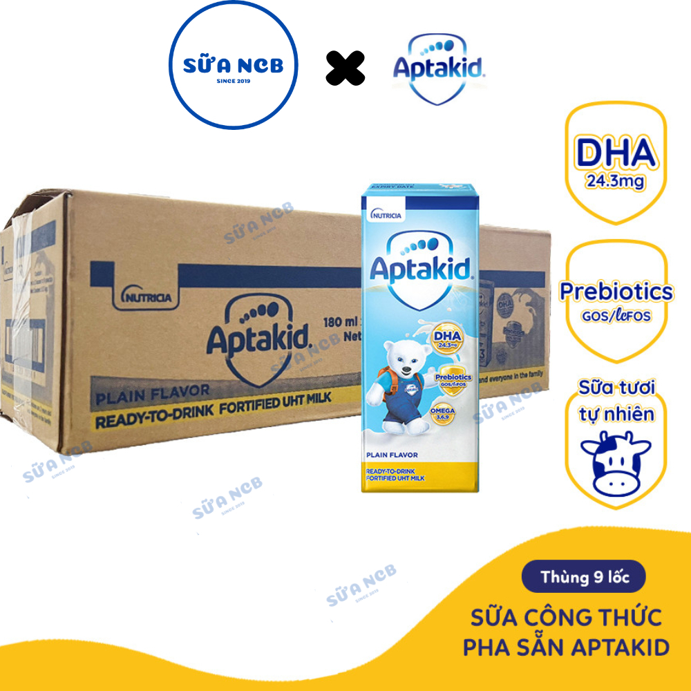 [Thùng x 27 Hộp] Sữa Pha Sẵn Aptakid Nutrica 180ml - Dinh dưỡng vượt trội | Shopee Việt Nam