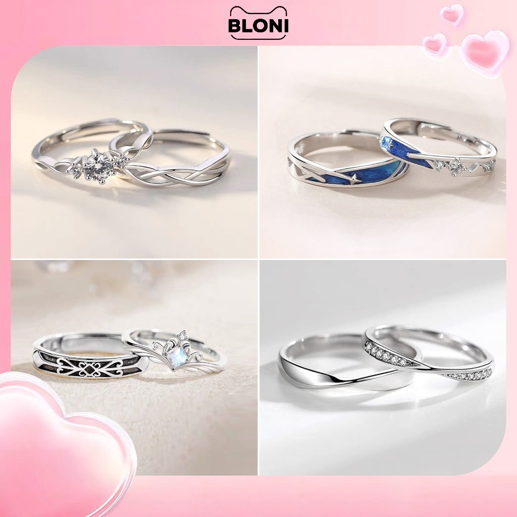 Nhẫn đôi nam nữ Bloni Store dành cho Couple, nhẫn cặp đôi nhiều mẫu lựa ...