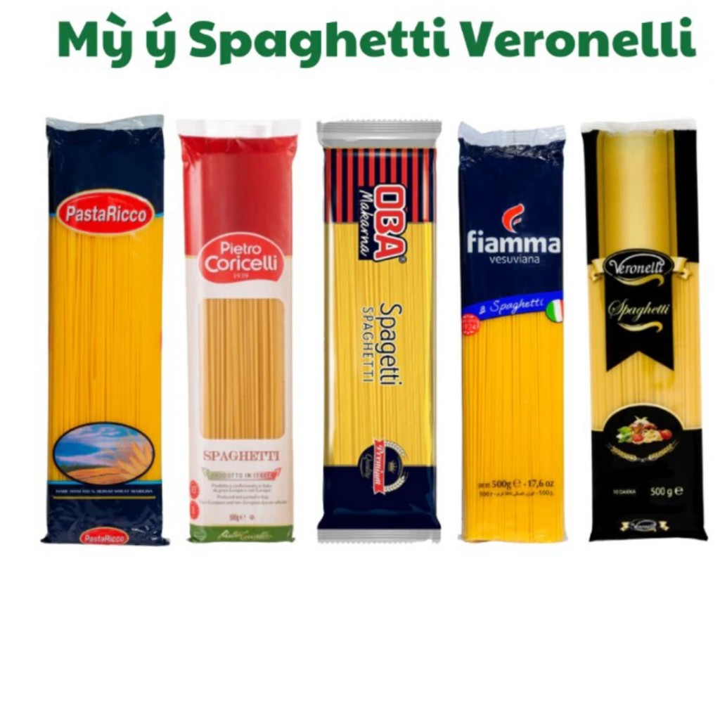 Mì ý Spaghetti Veronelli nhập khẩu Ý, Mỳ sợi Barilla dai ngon hàng nhập ...