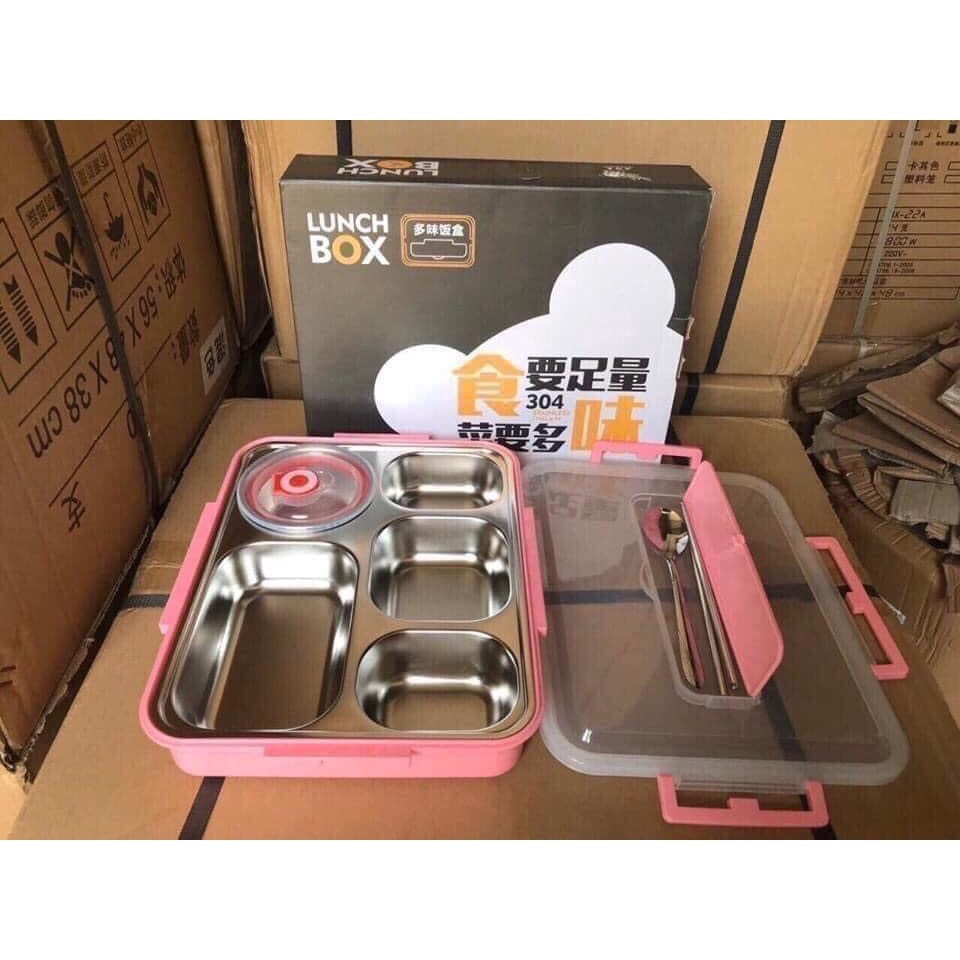 Hộp Đựng Cơm Văn Phòng 5 Ngăn Lunch Box Cao Cấp - Khay Đựng Cơm Có Nắp ...
