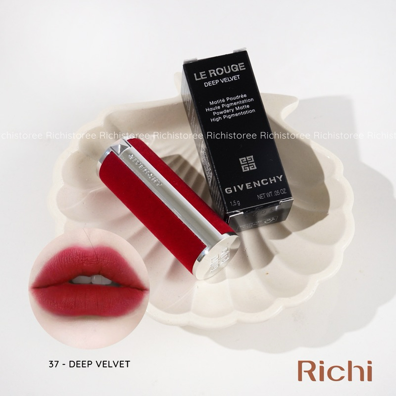 Son Givenchy Le Rouge Deep Velvet 37 mini fullbox | Shopee Việt Nam