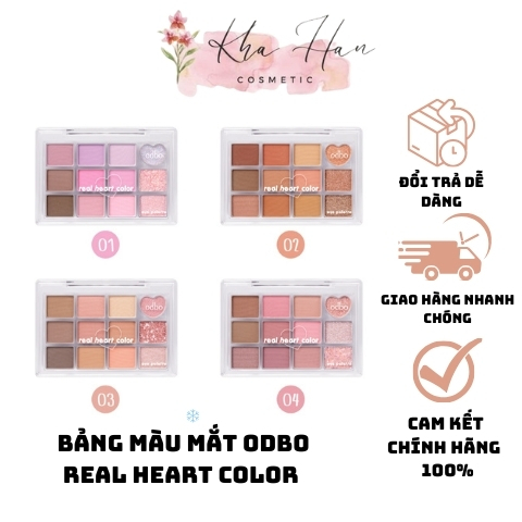 Bảng Phấn Mắt ODBO Real Heart Color 8g | Shopee Việt Nam