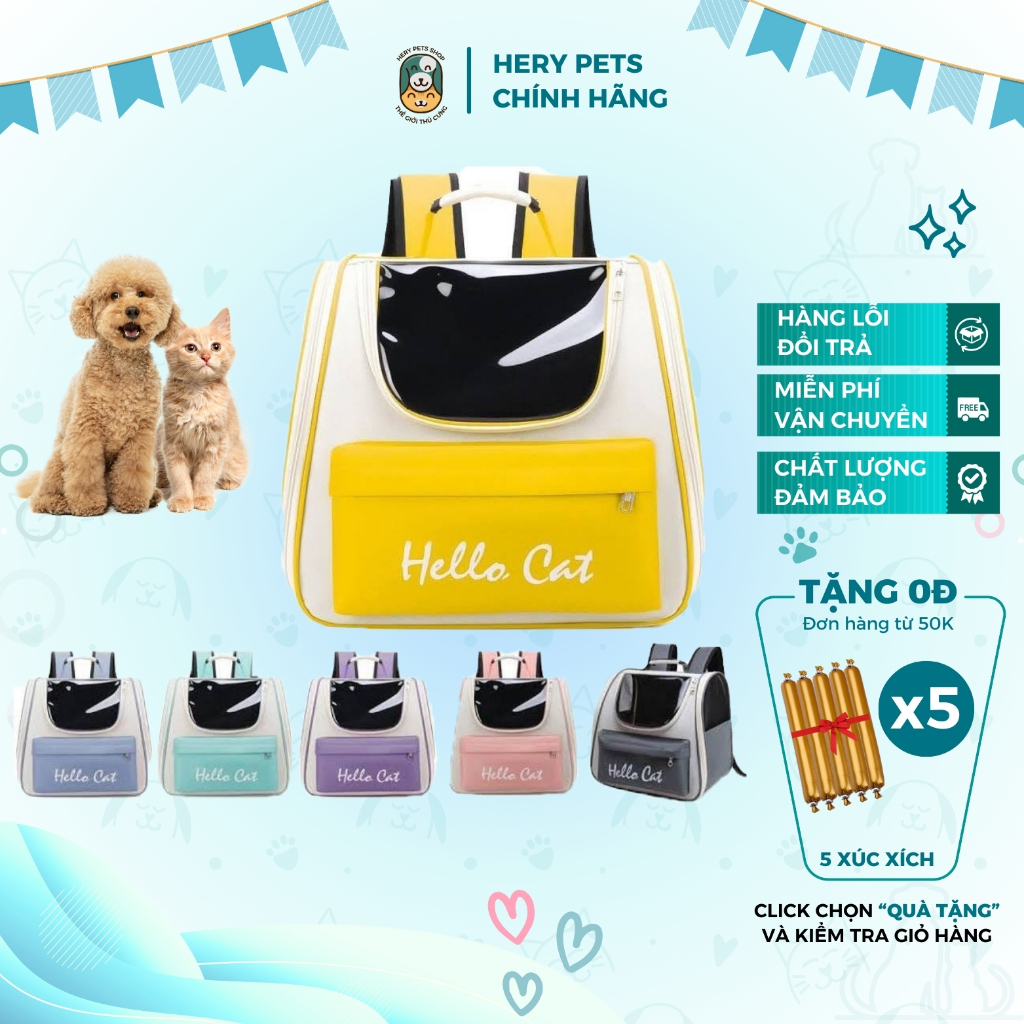 Balo Chống Nhiệt Cho Chó Mèo Hello Cat Chắc Chắn, Chống Nước, Có Cửa ...