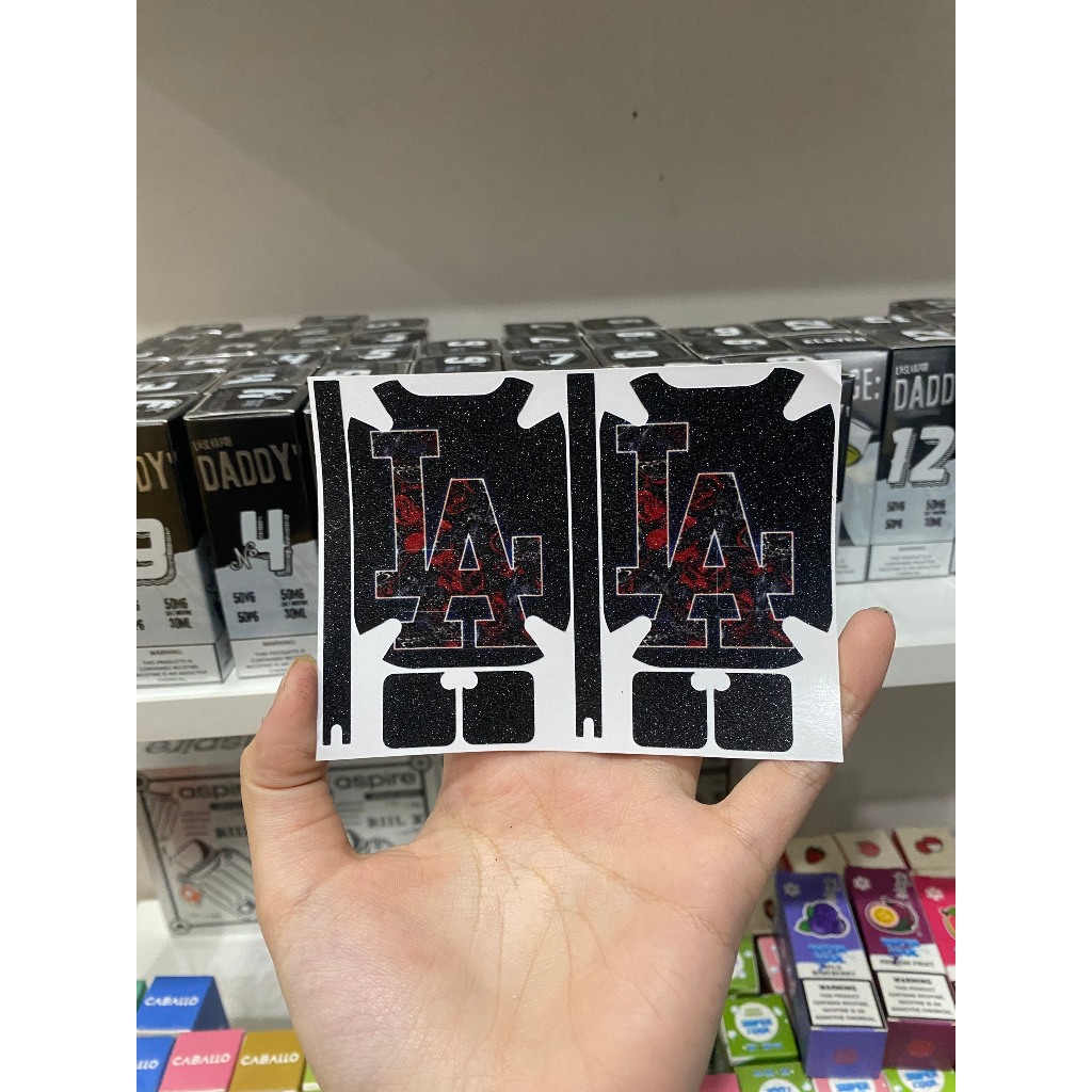Miếng dán skin in hình LA phủ kim tuyến cho dòng máy Rill X, Xlim Pro ...