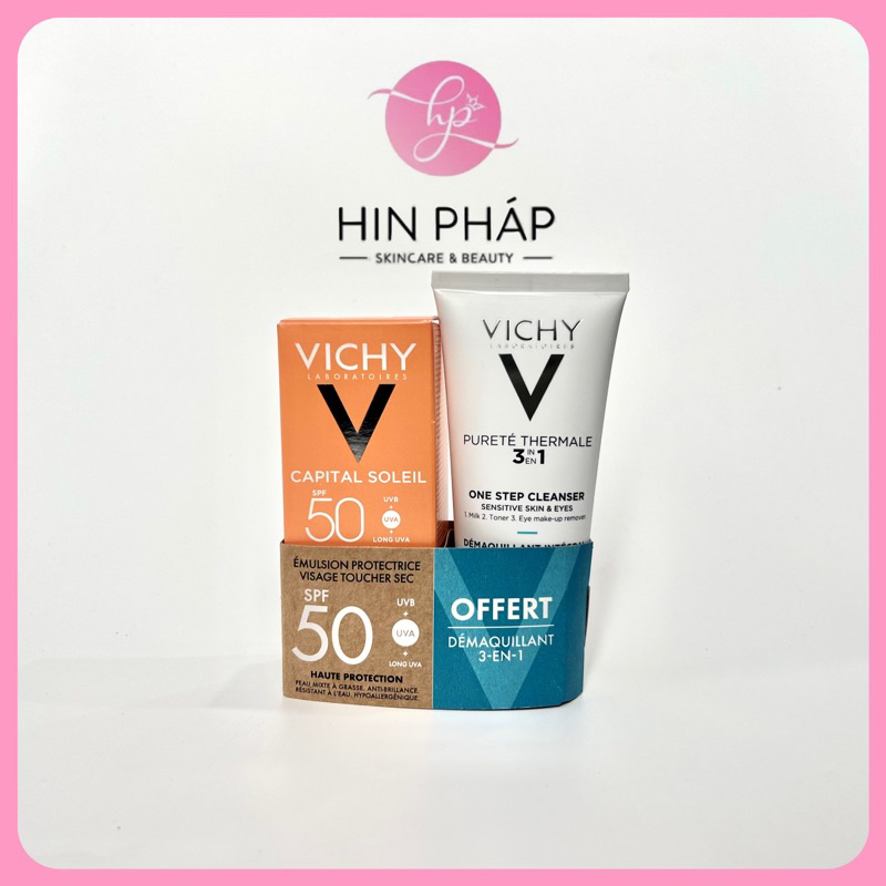 Set kem chống nắng Vichy emulsion 50ml + SRM 100ml | Shopee Việt Nam