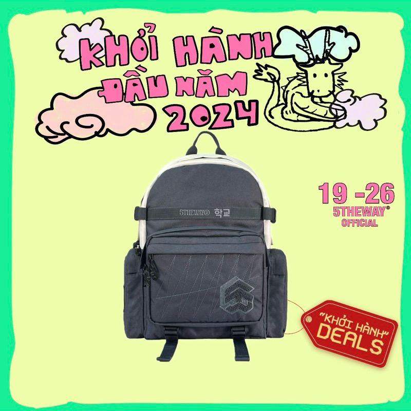 Balo 5THEWAY 학교 Vintage Tone Rocket Backpack | Shopee Việt Nam