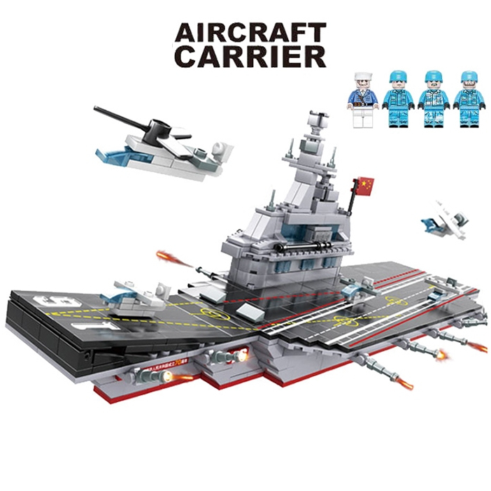 Bộ LEGO Lắp Ráp Mingdi K033 Tàu Sân Bay. (735 Chi Tiết). Xếp Hình Lego ...