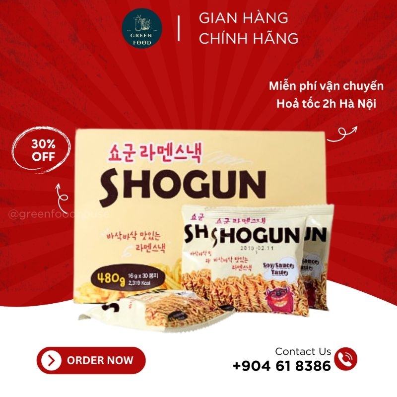 Hộp mì Shogun Hàn Quốc snack mì gà phomai - vị shogun cay - vị shogun ...