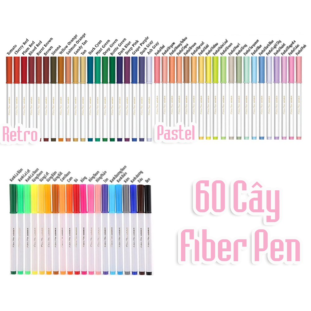 Bút lông màu Fiber Pen Thiên Long Colokit - Combo bút lông màu 40/56/76 ...
