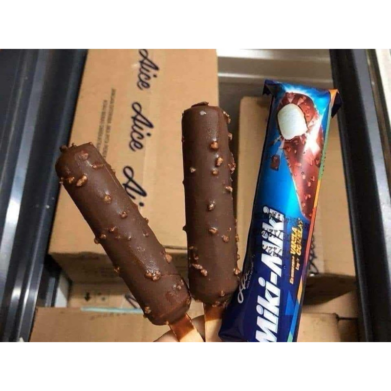 Kem socola vỏ giòn Miki Miki hãng AICE Sing thùng 60 cái chỉ giao hoả ...