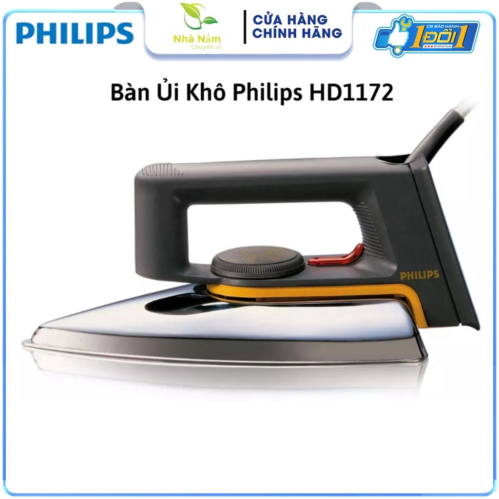 Bàn ủi khô PHILIPS HD1172 CÔNG SUẤT 1100W ĐẾ INOX - Hàng chính hãng ...