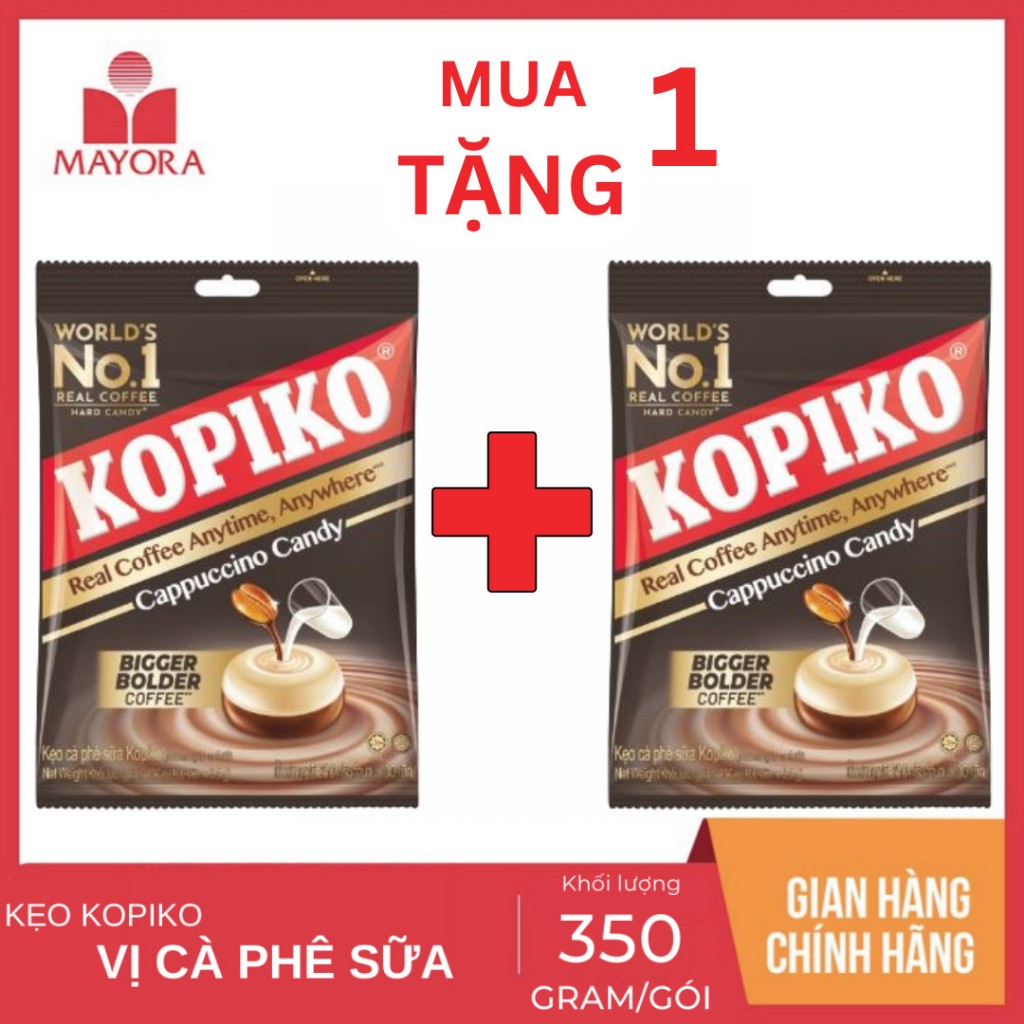 [MUA 1 TẶNG 1] [DATE T9/2024] Gói Lớn Kẹo Cà Phê Sữa Kopiko Capuchino Gói 350g | Shopee Việt Nam