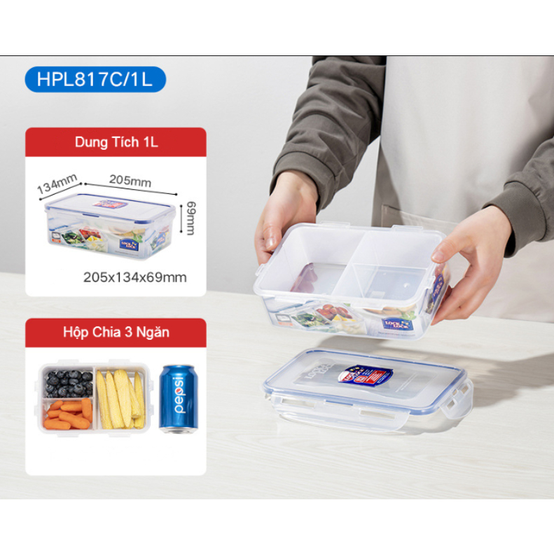 Hộp Nhựa Bảo Quản Thực Phẩm Lock&Lock Dung Tích 1L HPL817C | Shopee ...