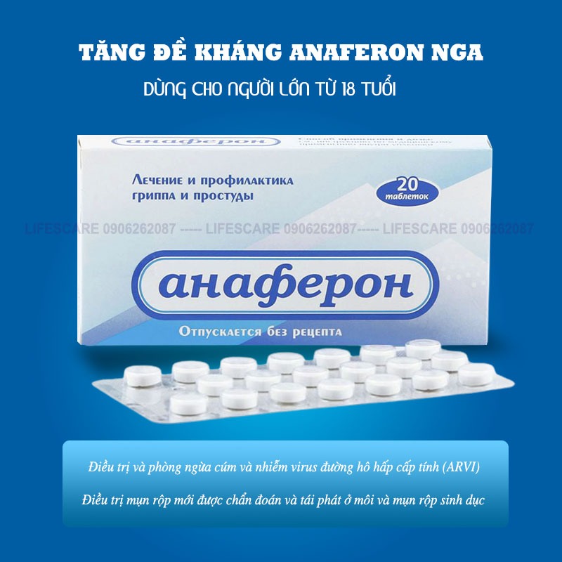 Tăng để kháng anaferon Nga cho người lớn tuổi, 20 viên | Shopee Việt Nam