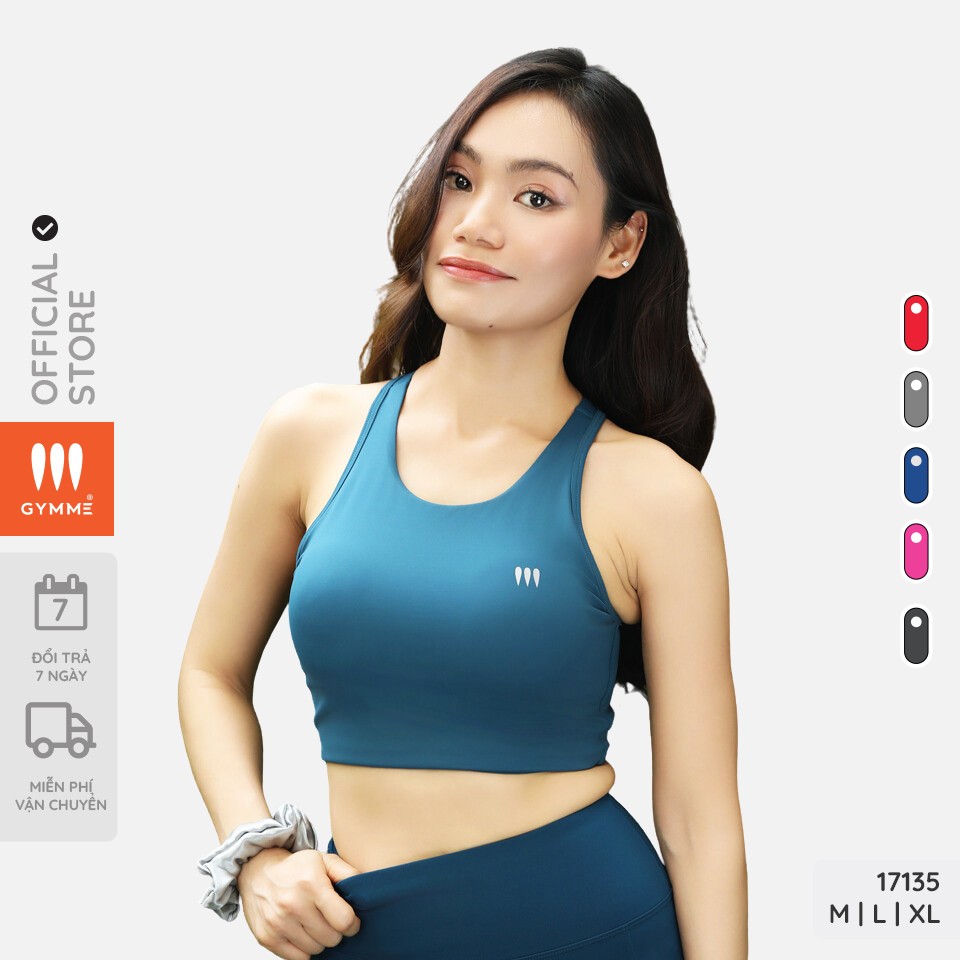 Áo tập gym yoga nữ, dáng croptop thể thao sport bra lưng đan dây GYMME ...