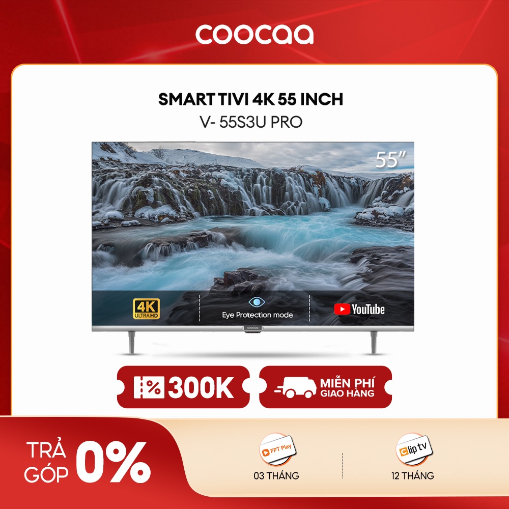 SMART TV 4K COOCAA 55 inch viền mỏng- Model 55S3U-Pro | Shopee Việt Nam