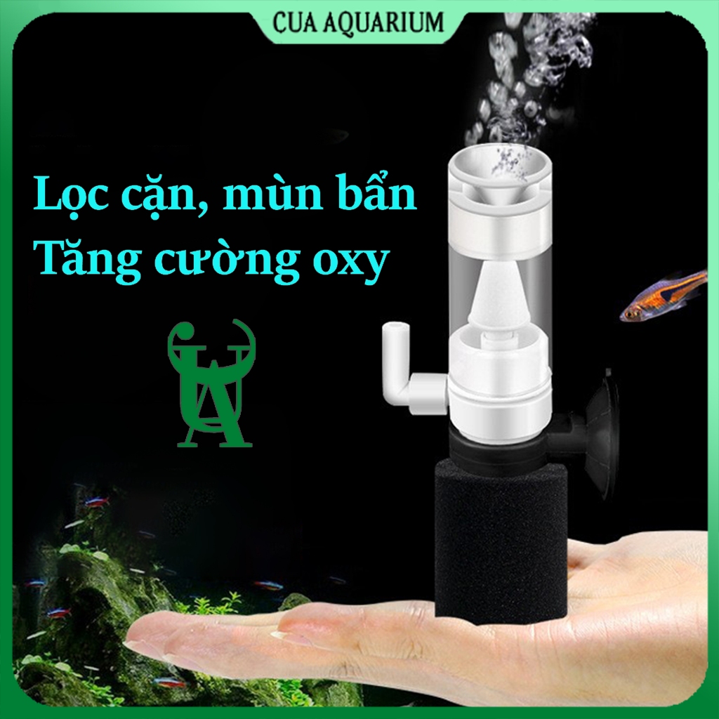 Lọc bio vi sinh mini YU-2832 cho bể cá tép - Lọc sủi AIRLIFT hồ thủy ...