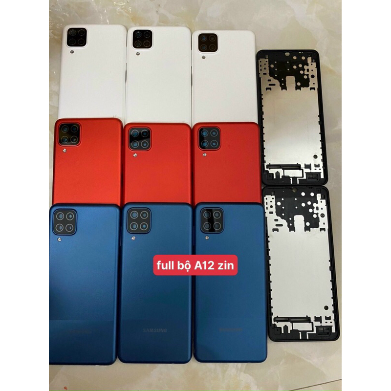 Vỏ xương zin Samsung A12 | kèm phím + kính cam theo vỏ | Shopee Việt Nam