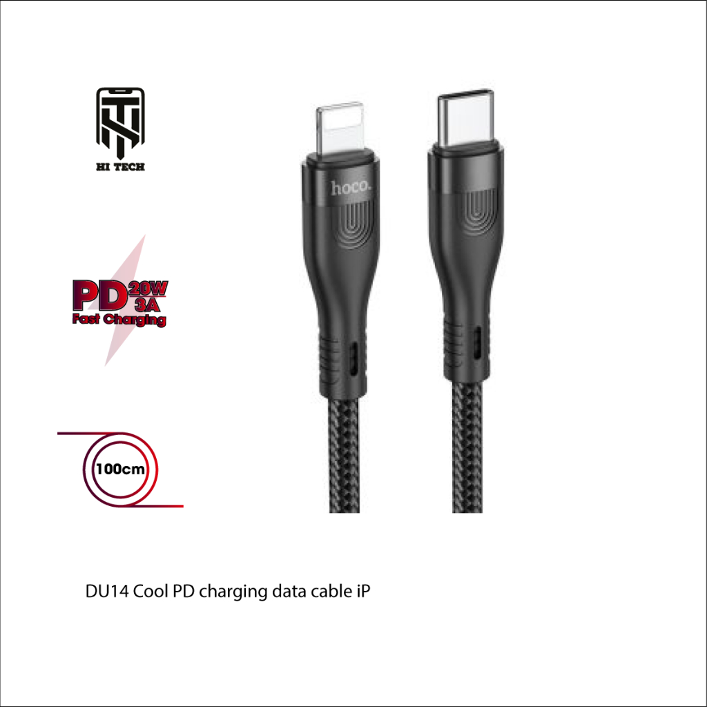 Cáp sạc nhanh PD60W Type-C Hoco DU14 truyền data ổn định dùng cho 15 ...