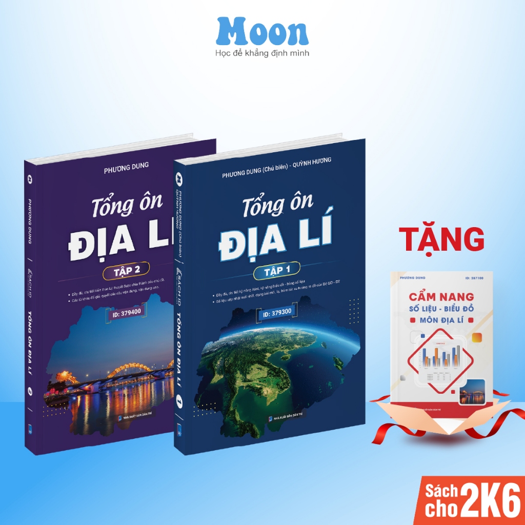Sách Tổng ôn địa lý lớp 12 ôn thi THPT quốc gia Moonbook | Shopee Việt Nam
