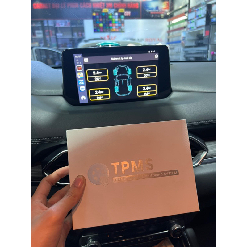 Cảm biến áp suất lốp tpms tích hợp android box, điện thoại, màn android | Shopee Việt Nam