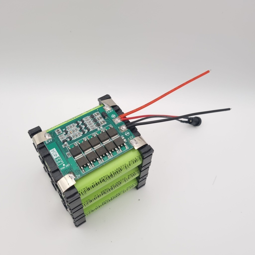 Khối pin 12v lithium 6AH có mạch bảo vệ 3s + khung cố định pin. dùng ...