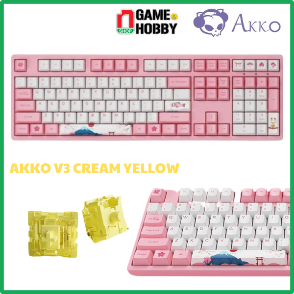BÀN PHÍM CƠ AKKO 3108 RF WORLD TOUR TOKYO - DUAL-MODE / AKKO SWITCH V3 CREAM YELLOW | Shopee ...