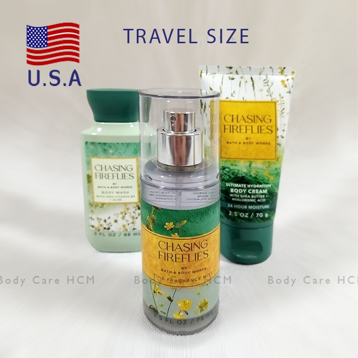 (Hàng Mỹ) Xịt thơm | Sữa tắm | Dưỡng thể mini Chasing Fireflies - Bath ...