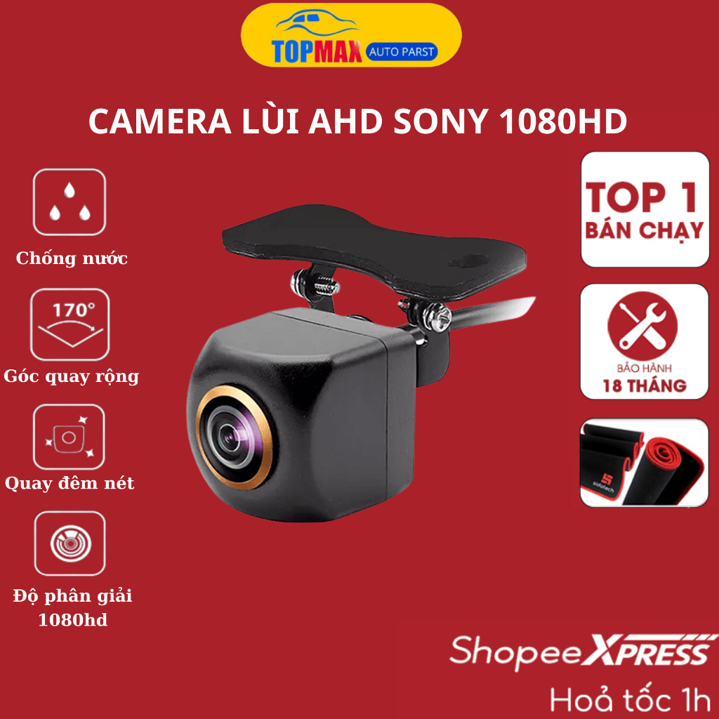 Camer lùi AHD Sony cánh bướm 1080hd loại tốt, lắp cho màn android ô tô ...