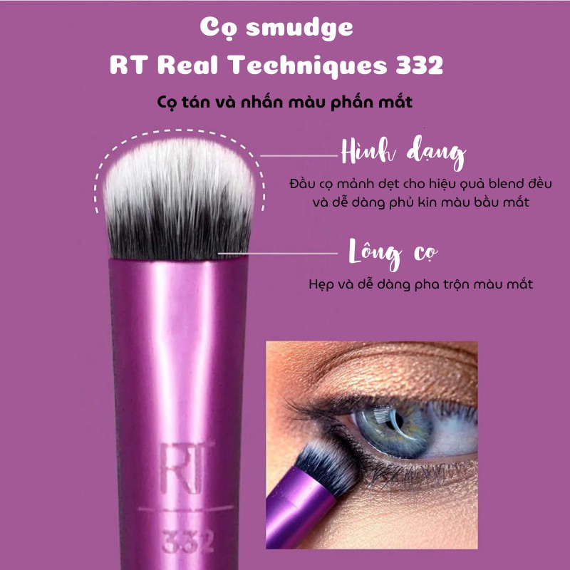 Cọ Vẽ Mắt Dưới Viền Mí Mắt RT Real Techniques Smudge Brush RT 332 | Shopee Việt Nam