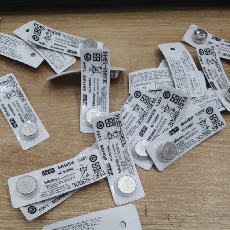 Pin đồng hồ , thước cặp điện tử, panme, ...SR44SW 1.55V Mitutoyo ...