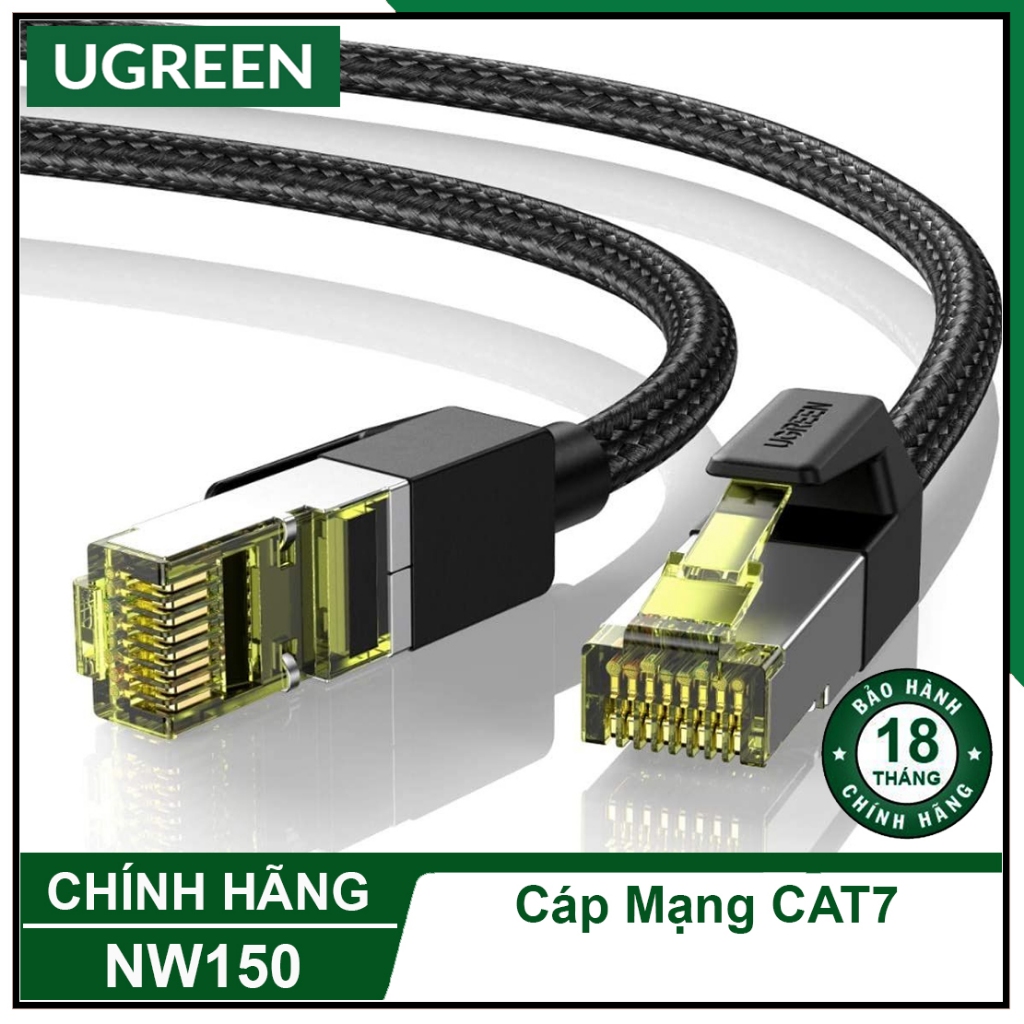 Cáp Mạng CAT7 Tốc Độ Truyền 10Gbps | UGREEN NW15 Chính Hãng | Shopee ...
