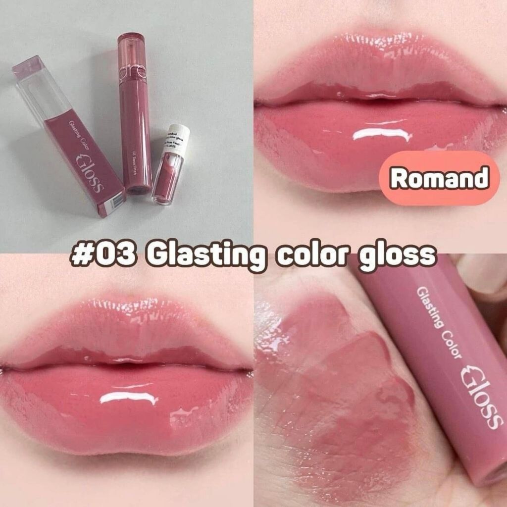 Son Tint Bóng Romand Glasting Color Gloss 4g FULL MÀU Rose Finch Grapy ...