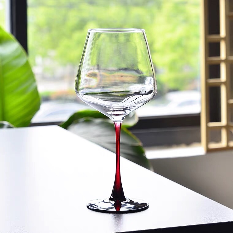 Bộ ly chân đỏ, bộ ly vang đẹp, bộ ly vang thuỷ tinh pha lê cao cấp, hộp ...