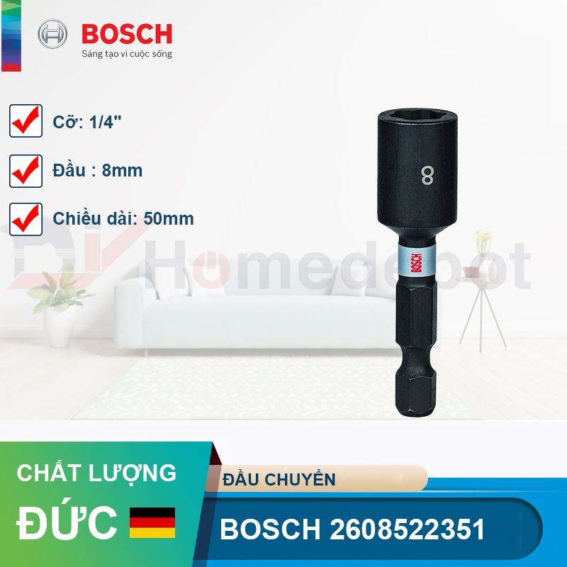 Đầu chuyển Bosch 2608522351 (cỡ 8mm, 50mm) | Shopee Việt Nam