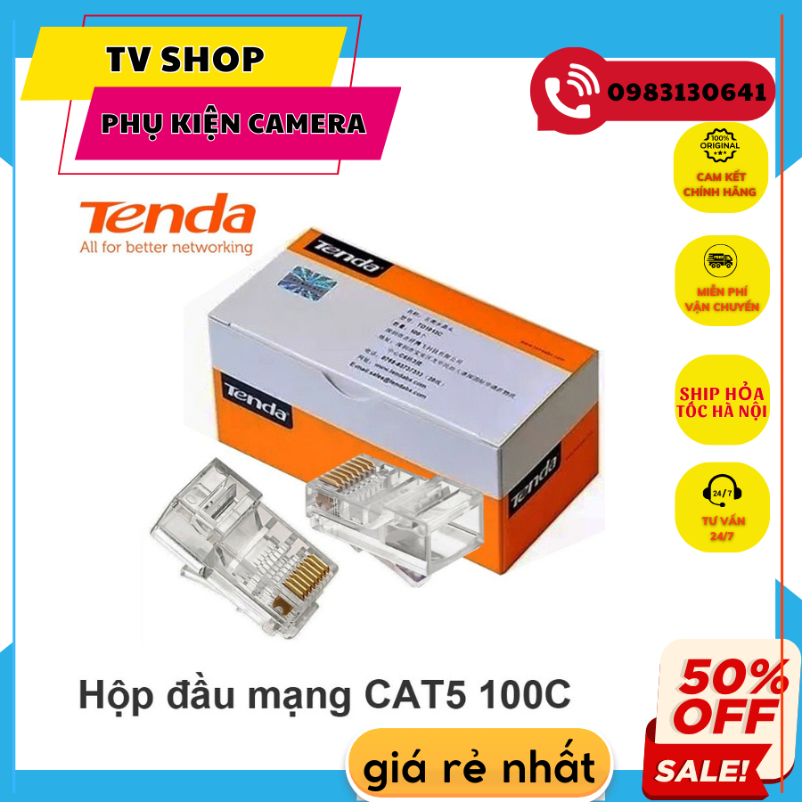 Hạt mạng Tenda RJ45 Cat5e Cat6 Hộp 100hạt | Shopee Việt Nam