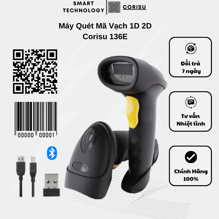 Máy Quét Mã Vạch 1D 2D Seka -Corisu 136E -Kết Nối Không Dây, Quét Mã ...