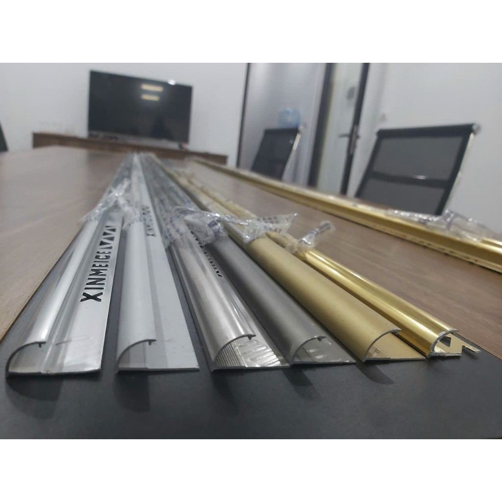 Nẹp nhôm bo góc tròn, nẹp gạch 10mm-12mm, Nẹp ốp gạch, nẹp bo góc tròn ...