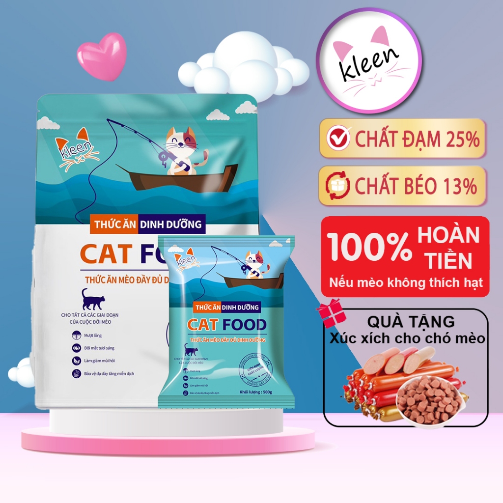 Thức Ăn Cho Mèo Kleen Cat, Hạt Khô Cho Mèo Mọi Lứa Tuổi, Cung Cấp Dinh ...